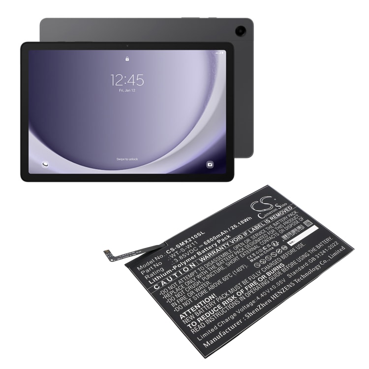 Samsung Galaxy Tab A9+ 5G Battery WT-S-W11 SM-X210 Replacement ...
